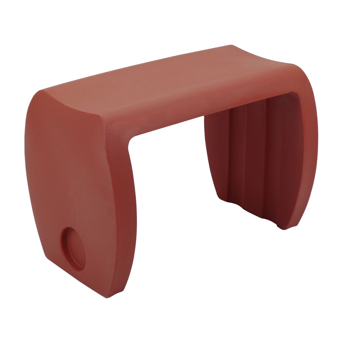 Tramontina Vira Persimmon Polyethylene Side Stool with Cup Holder ...