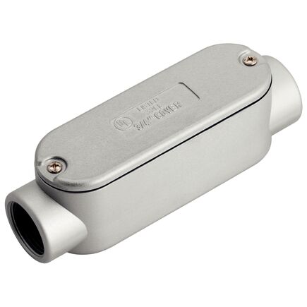 Condulete Fixo Ovalado 1/2" Tipo C Tramontina com Rosca BSP com Tampa e ...