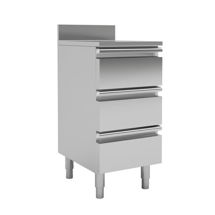 Gaveteiro de Encosto Tramontina em Aço Inox com 3 gavetas 600x700mm ...