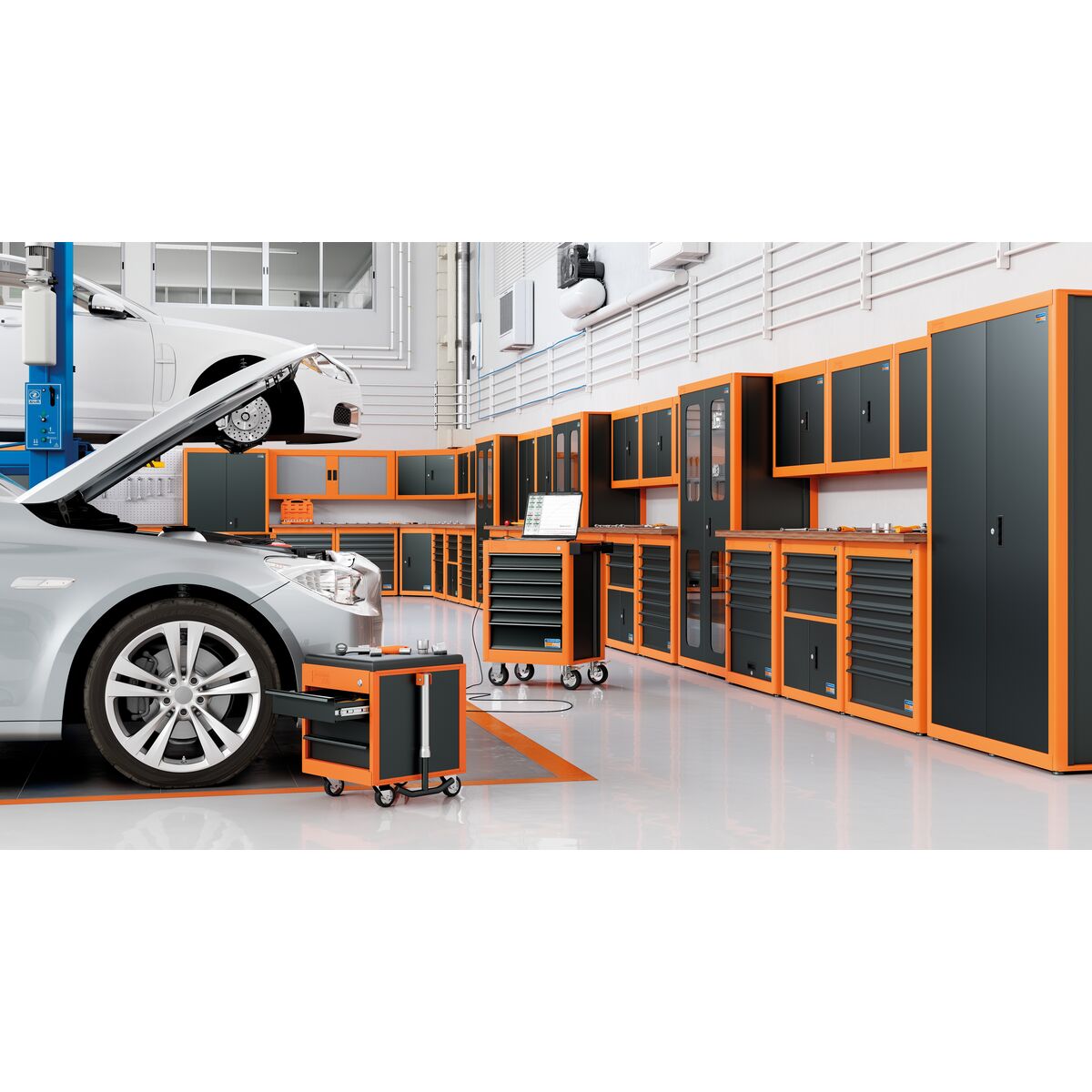 Tramontina PRO 2 Doors Vertical Tool Cabinet with Viewers | Tramontina