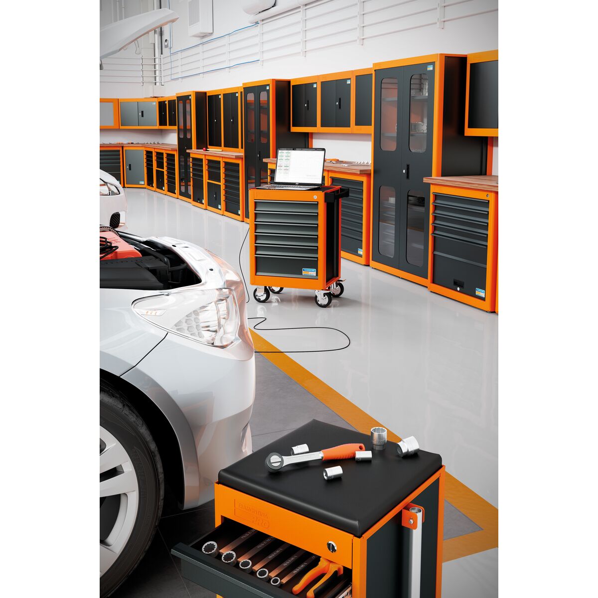 Tramontina PRO 2 Doors Vertical Tool Cabinet with Viewers | Tramontina