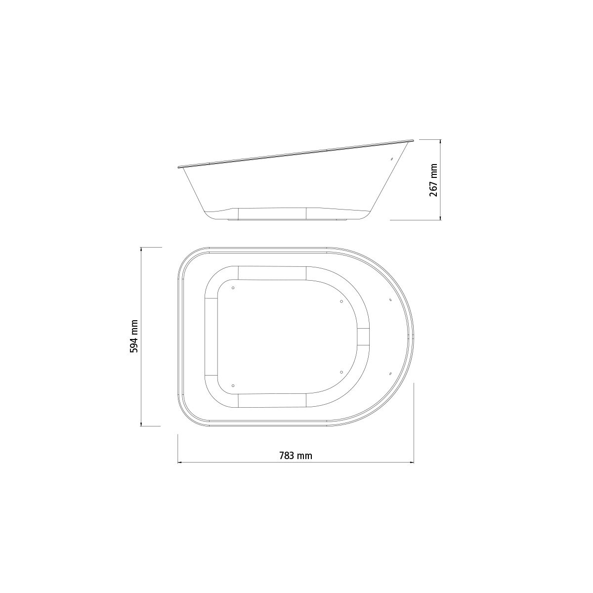 Tramontina Orange Plastic Deep Bucket, 55 L | Tramontina